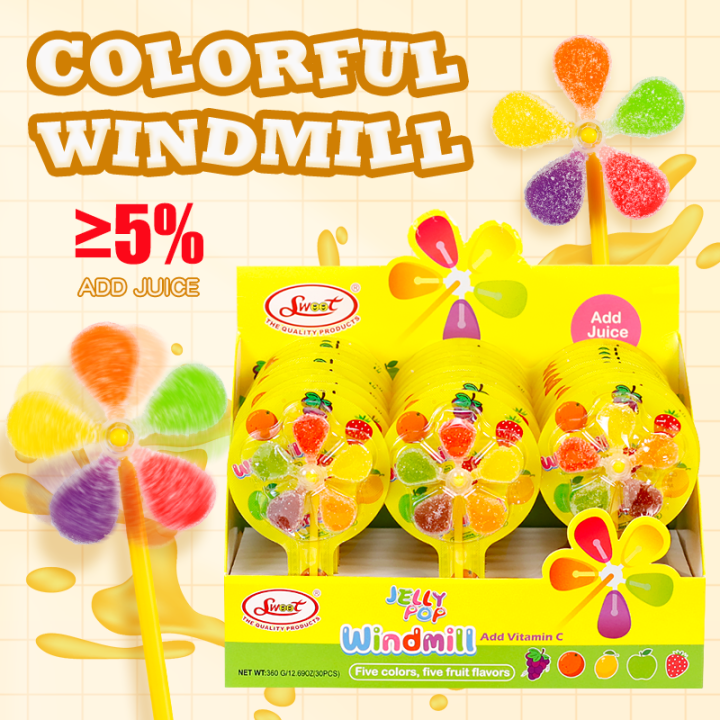 SWEET Windmill Candy Lollipop Children's Soft Candy Vitamin C Fruit ...