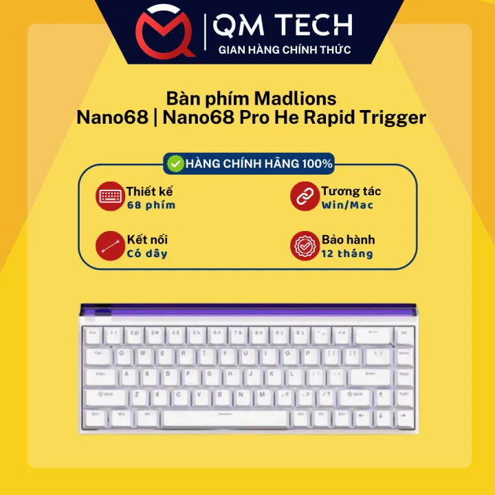 NEW - BH12T - Bàn phím cơ gaming Nano 68/Nano 68 Pro Rapid Trigger ...