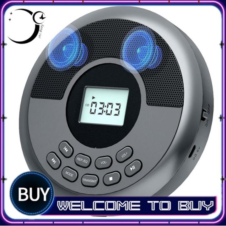 Portable Bluetooth CD Player Rechargeable Discman with Dual Speakers ...