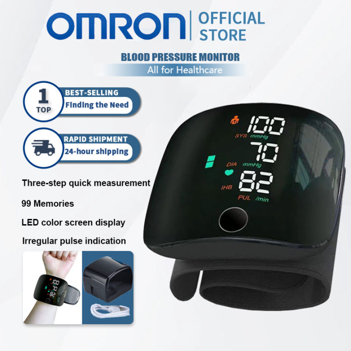 Omron Rechargeable Wrist Blood Pressure Digital Monitor LED Touch ...