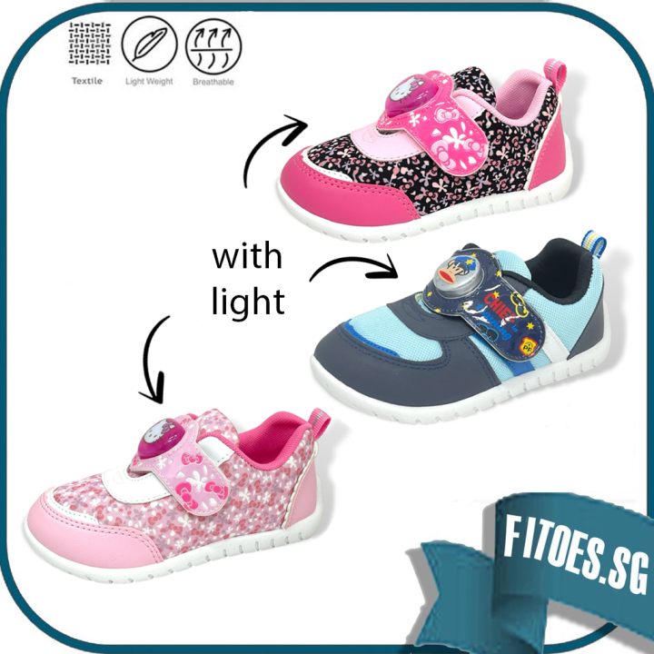Hello Kitty & Paul Frank Kids Children's Sneaker Shoe with light ...