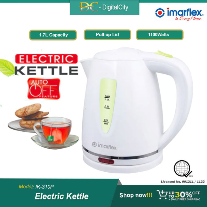 Imarflex IK-310P 1.0L Electric Kettle (White) | Lazada PH
