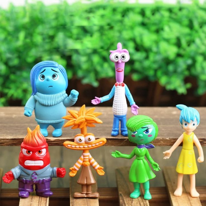 6Pcs/Set New Inside Out 2 Action Figure Toy Cartoon Movie Joy Anxiety ...