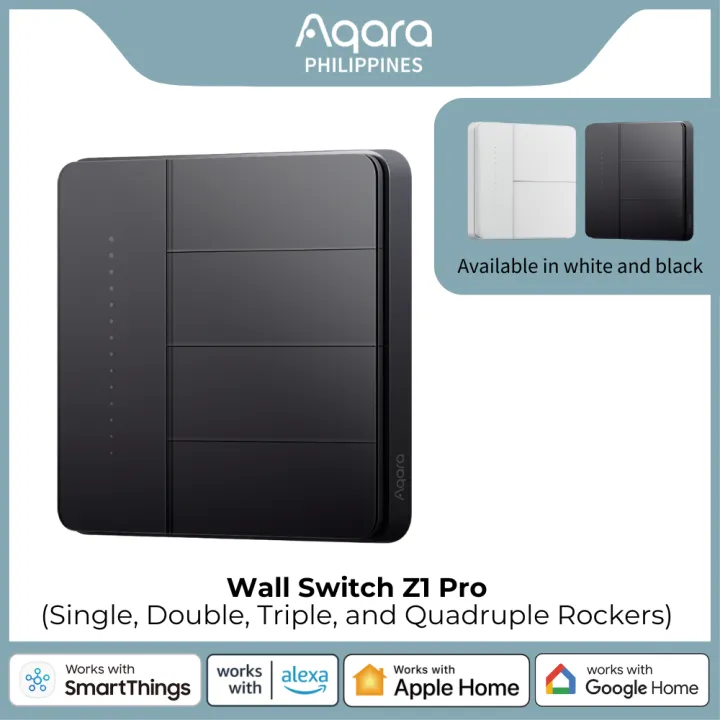 Aqara Smart Wall Switch Z1 Pro (White/Black) | 1-gang, 2-gang, 3-gang ...