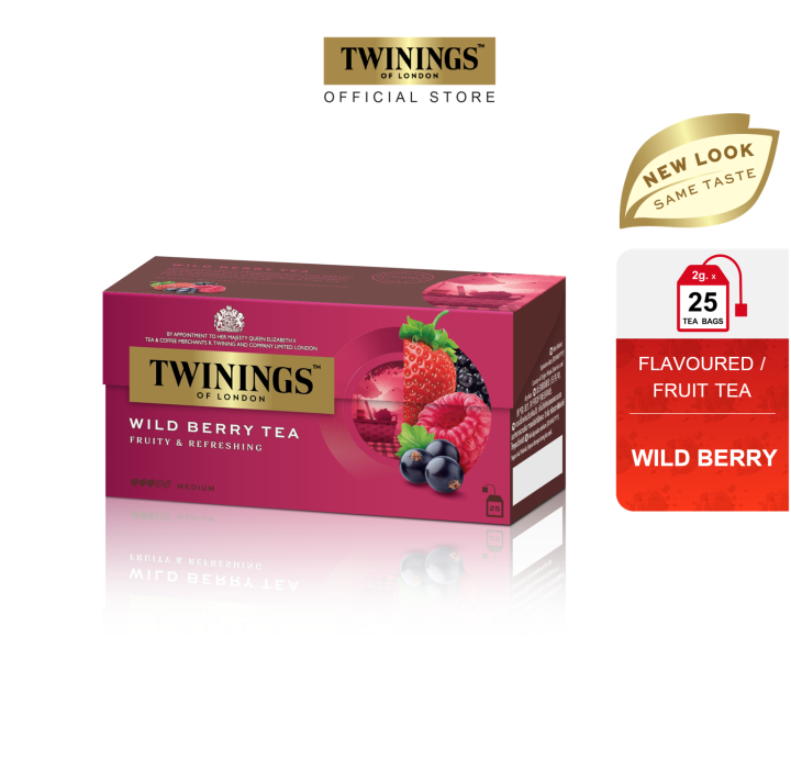 ทไวนิงส์ ชาแต่งกลิ่น ไวลด์ เบอร์รี่ ชนิดซอง 2 กรัม แพ็ค 25 ซอง Twinings ...