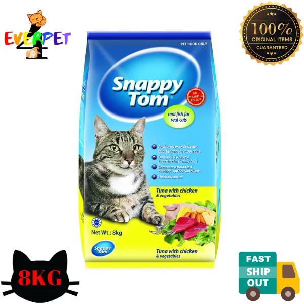 SNAPPY TOM Tuna with Chicken & Vegetable 8KG Dry Cat Food | Lazada