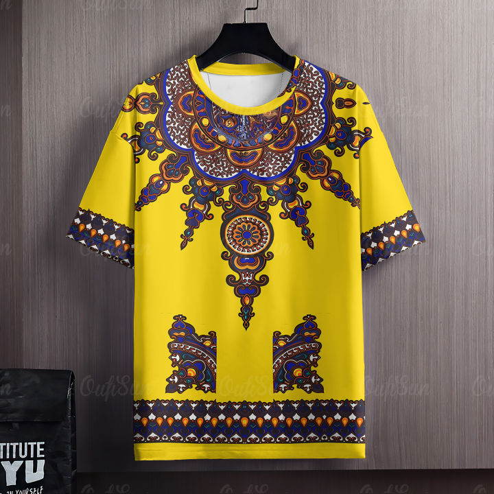 Asean attire for men Retro T-shirt barong tagalog for men modern Indian ...