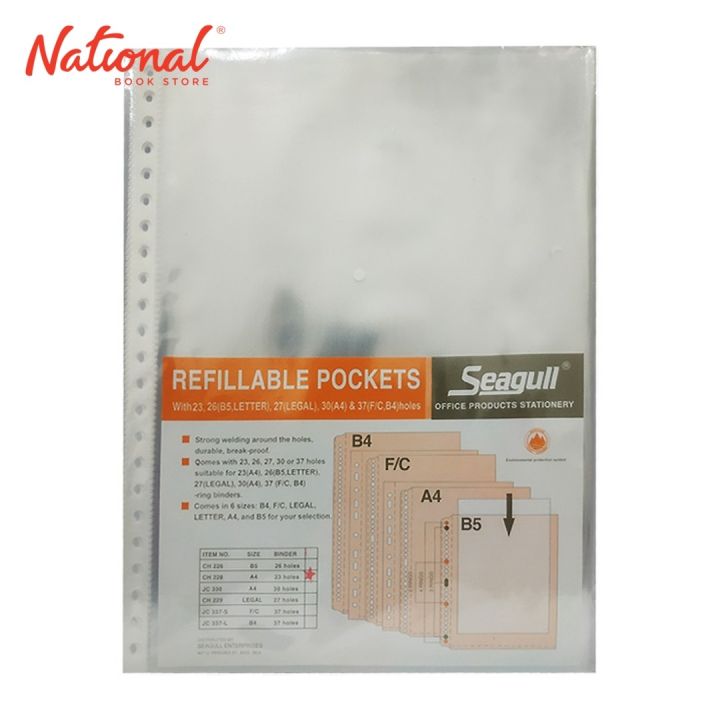 Seagull Clearbook Refill CH228 Short 10Sheets 23Holes | Lazada PH