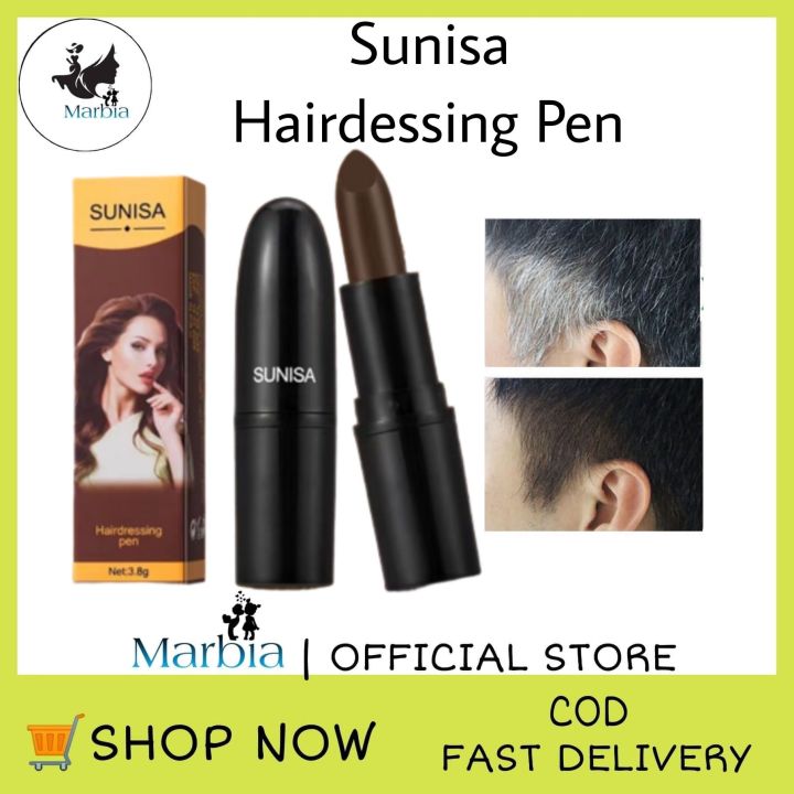100% Effective SUNISA Hairdressing Pen Black and Brown Repair Cream ...