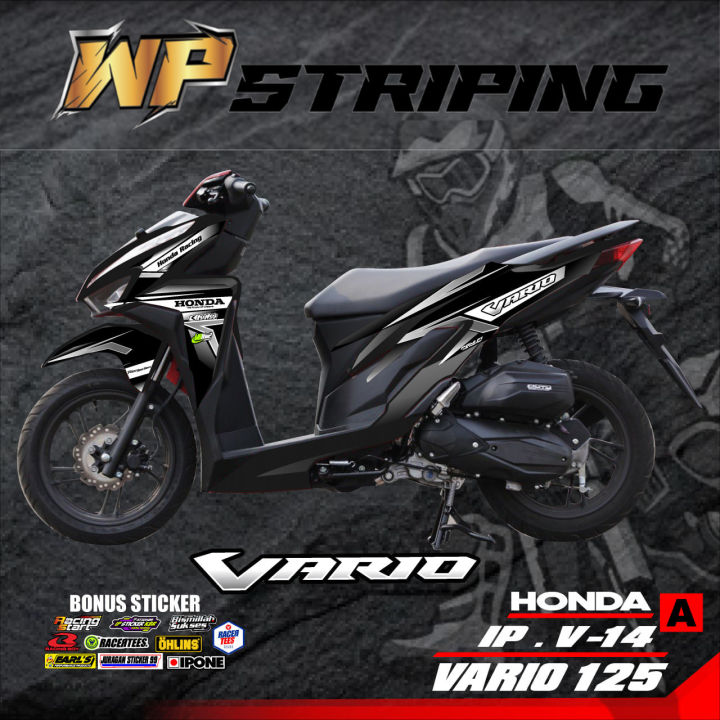 (cod) sticker motor VARIO 125 - sticker striping variasi list honda ...