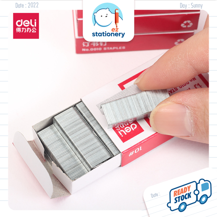 🇲🇾 Ready Stock Deli Stapler Bullets 24/6 10# Staples No.0012 No.0010 ...