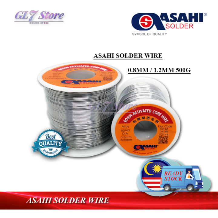 SOLDERING WIRE / SOLDER LEAD ASAHI 60/40 0.8MM / 1.2MM 500G TIMAH ...