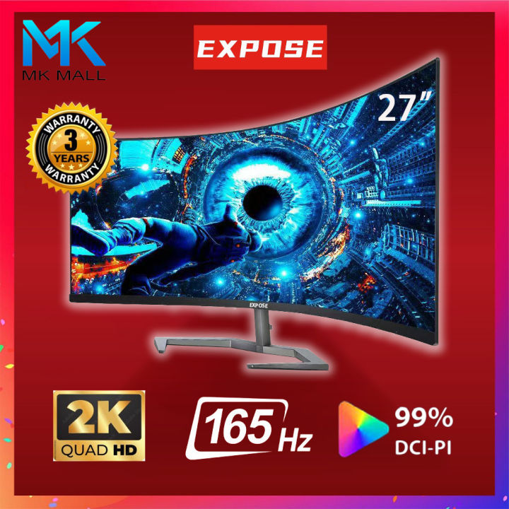 EXPOSE Gaming Monitor 165hz Curved 4k display computer monitor 27/24 ...