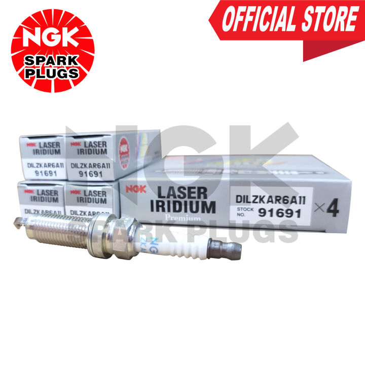 NGK DILZKAR6A11 Laser Iridium Spark Plugs for Nissan Cube, Almera 1.5 ...