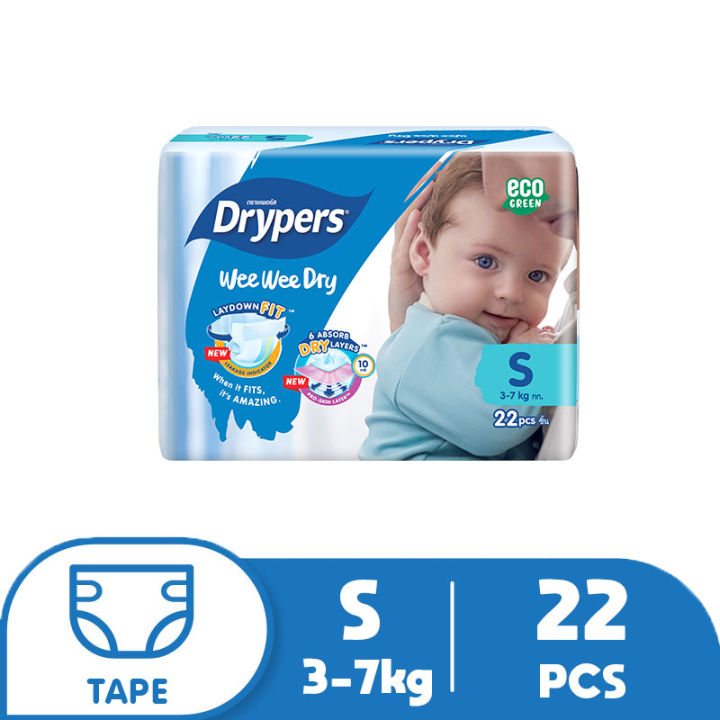 Drypers Wee Wee Dry Small (22 pcs) - Tape Diapers | Lazada PH
