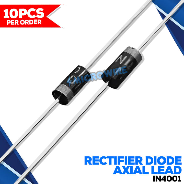 10pcs IN4001 Rectifier Diode axial lead general purpose diode | Lazada PH
