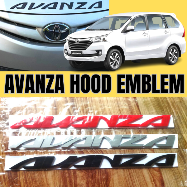 TOYOTA AVANZA Letter Car Auto Front Hood Emblem Badge Sticker Logo ...