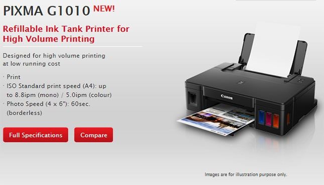 Canon G1010 Ink Tank Single Function Printer | Lazada PH