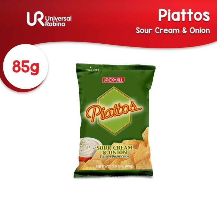 Piattos Sour Cream & Onion Flavored Potato Crisps 83g | Lazada PH