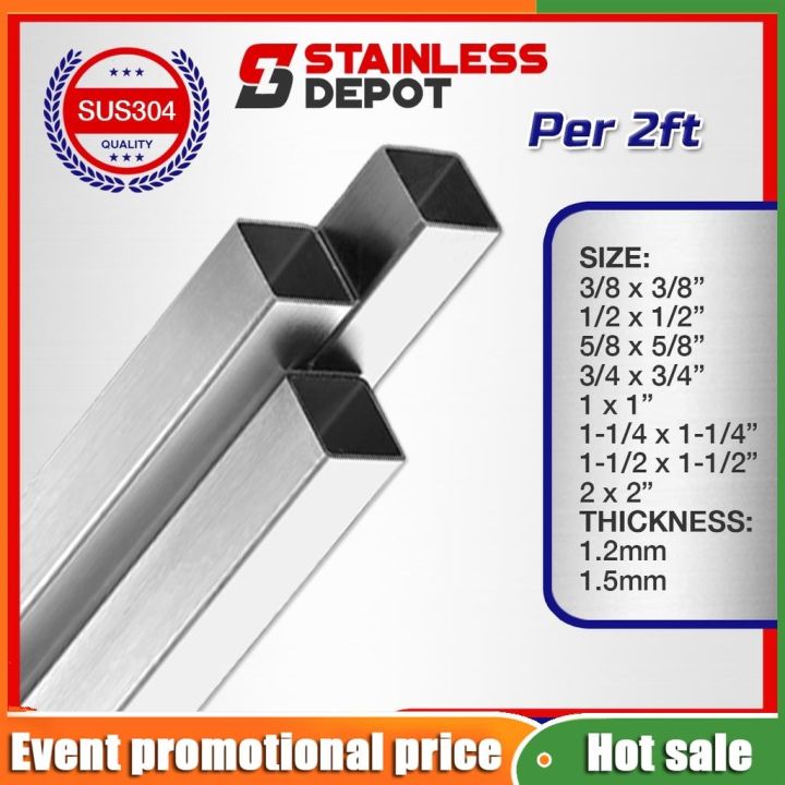 2FT Stainless Square Tube Stainless Tubular Stainless Tube Square ...