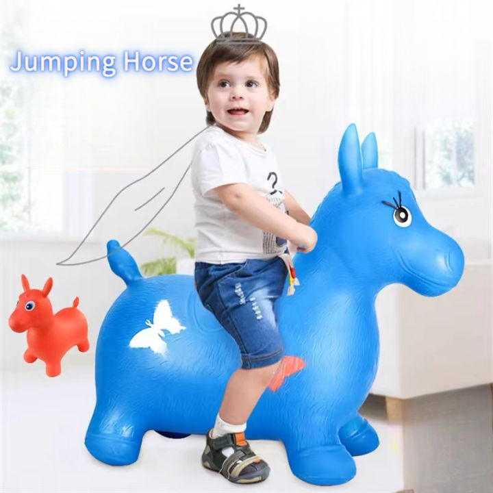 {COD}Jumping Horse for kids Inflatable Toys horse toy ride For Birthday ...