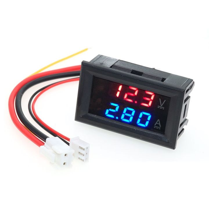 Dual Display Digital Voltase Volt Ampere Meter Digital Amperemeter Voltmeter 10A 0 - 100V Alat ...