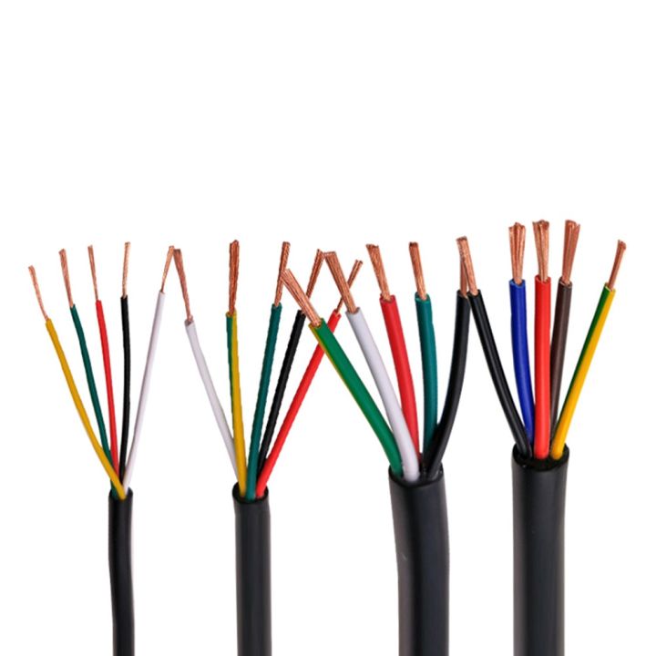 RVV black cable 20AWG 0.5MM 2 core 3 core 4 core 5 core 6 core 7 core 8 ...