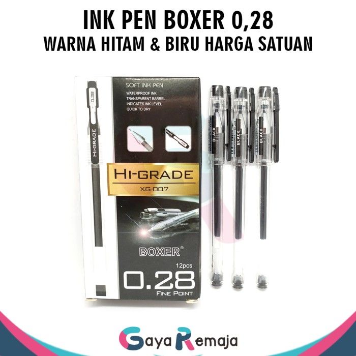 Pulpen Ink Pen Boxer Hi-Grade XG-007 0,28 | Lazada Indonesia