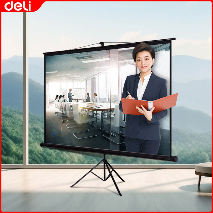 Deli 100' Projector Screen With Stand 1970X1480mm Screen Ratio 4:3 ...