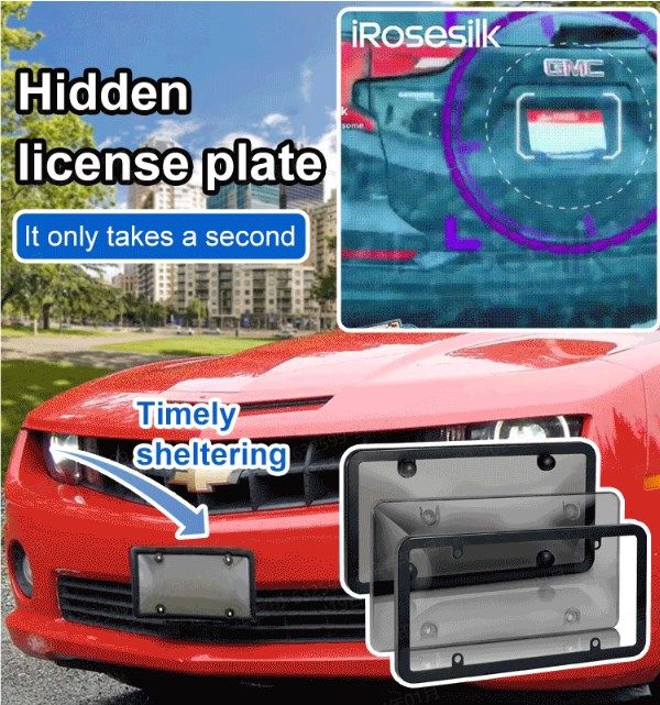 2-Pack Modified License Plate Protective Sheet Mounted License Plate ...