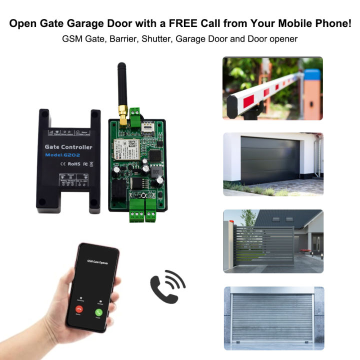 Rtu5024 2g Gsm Gate Door Opener Relay Switch Remote Access Control ...