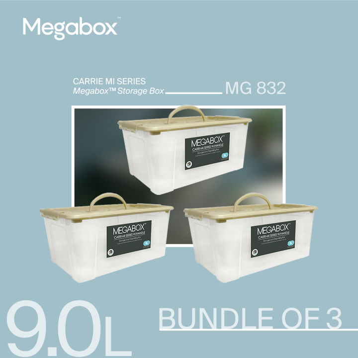 Megabox MG-832 Carrie Mi Series 9L Storage Box (Bundle of 3) | Lazada PH