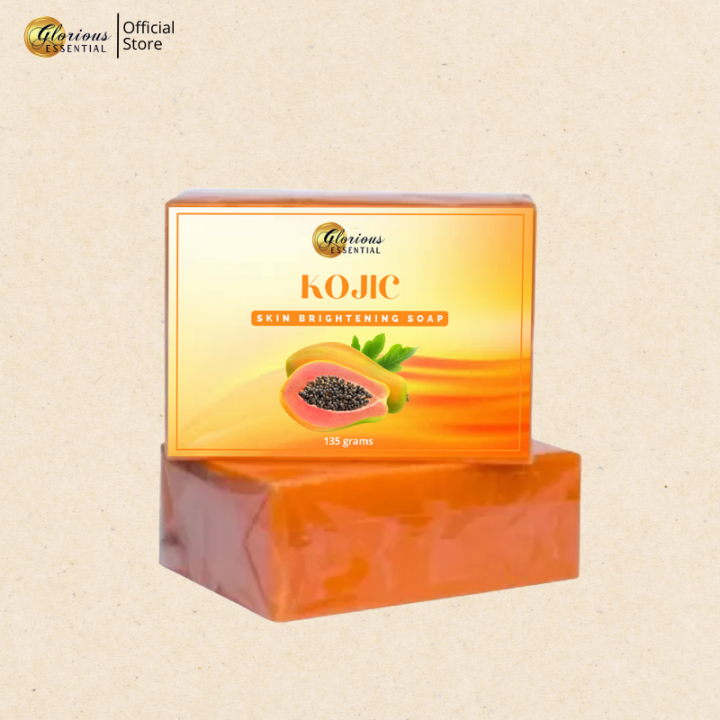 GLORIOUS ESSENTIAL Kojic Soap 135grams Natural Brightening Soap ...