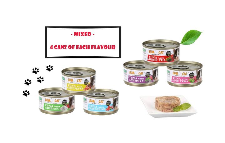 [BUNDLE OF 24] SUMO CAT PREMIUM TUNA SERIES CANNED WET FOOD - MIXED (24 ...
