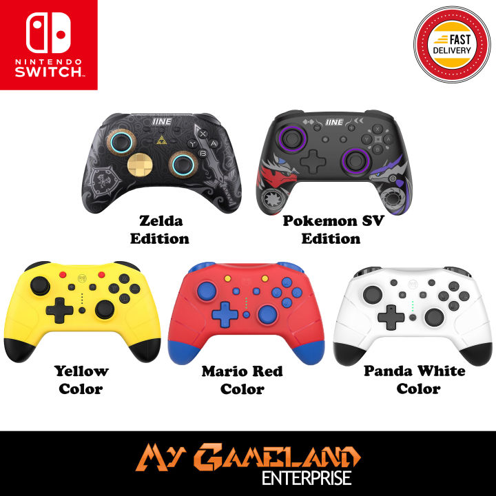 IINE Nintendo Switch Wireless Pro Controller Mario Red / Yellow / Panda ...