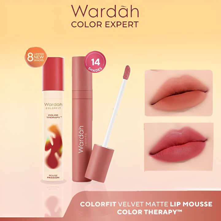 Wardah Colorfit Velvet Matte Lip Mousse | Color Therapy Edition ...