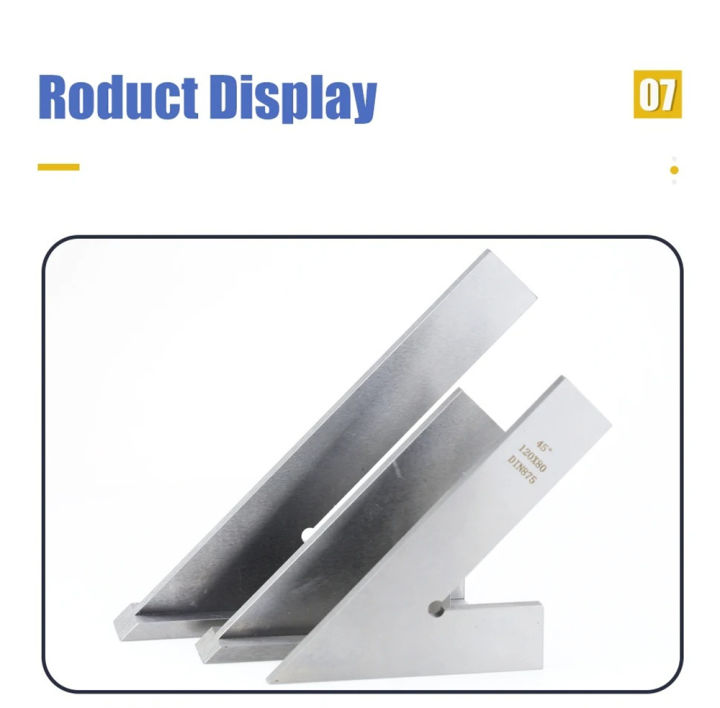 Carbon Steel Angle Measuring Tool Machinist Edge Square Ruler ...