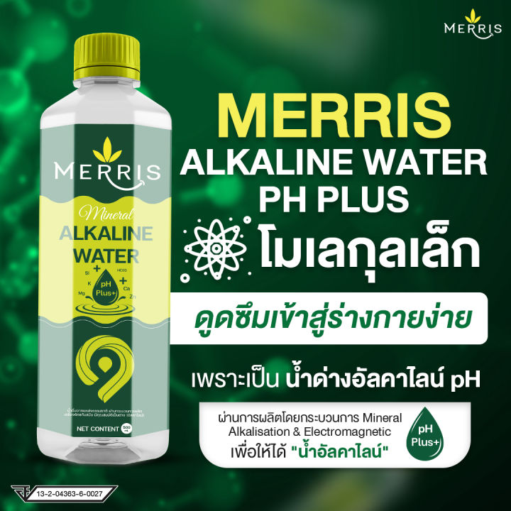 น้ำดื่ม merris น้ำดื่มอารมณ์ดี 1กล่อง/บรรจุ24ขวด น้ำเมอริส เครื่องดื่ม ...