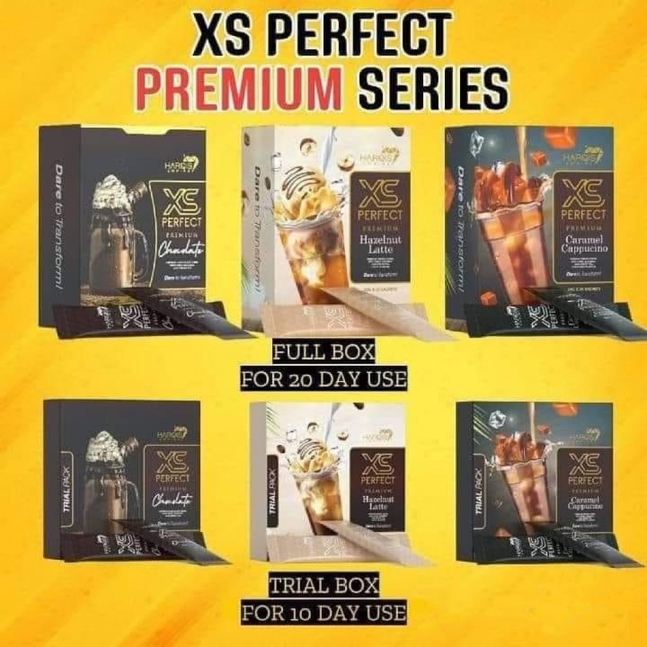(FREEGIFT IKUT HQ BG YG APA) XS PREMIUM TRIAL XS PERFECT PREMIUM CHOCOLATE, HAZELNUT LATTE ...