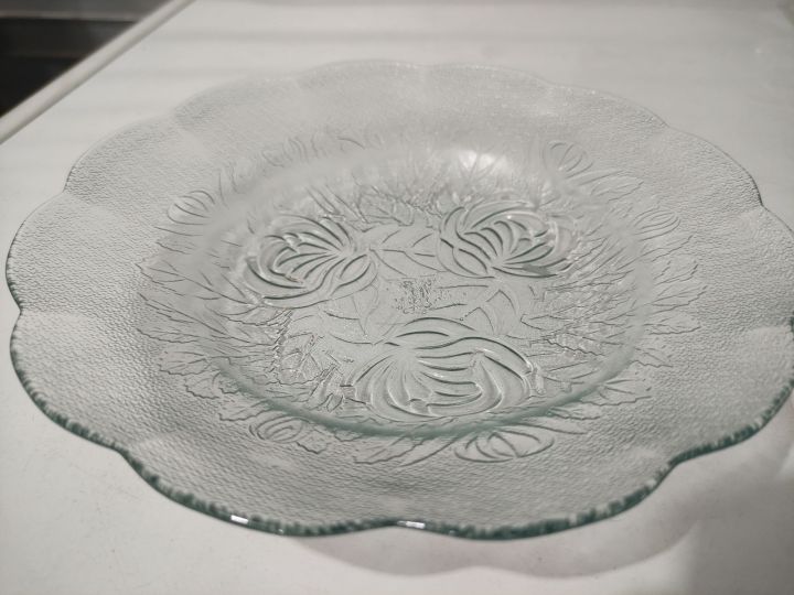 12 PCS Piring kaca Piring Makan Kaca Beling Motif Piring BBC 8 | Lazada ...