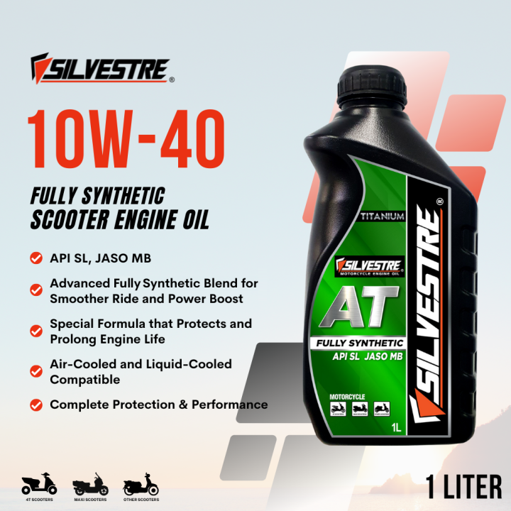 SILVESTRE Scooter Oil AT 10W-40 (Fully Synthetic Scooter Engine Oil ...
