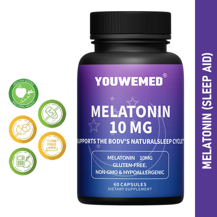 Melatonin capsules 10 mg | Assist sleep | Adjust biological clock and ...