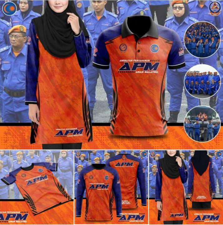 Angkatan Pertahanan Awam Malaysia apm polo LONG SHIRT T SHIRT ALL ...