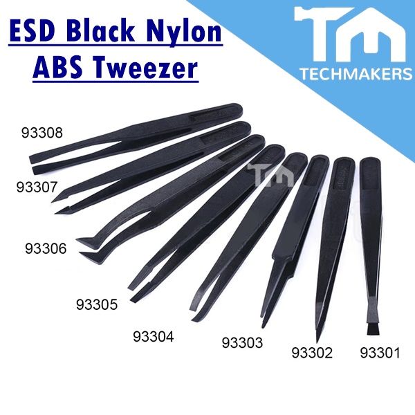 Anti Static / ESD Safe Black Plastic Nylon ABS Tweezer with Special ...