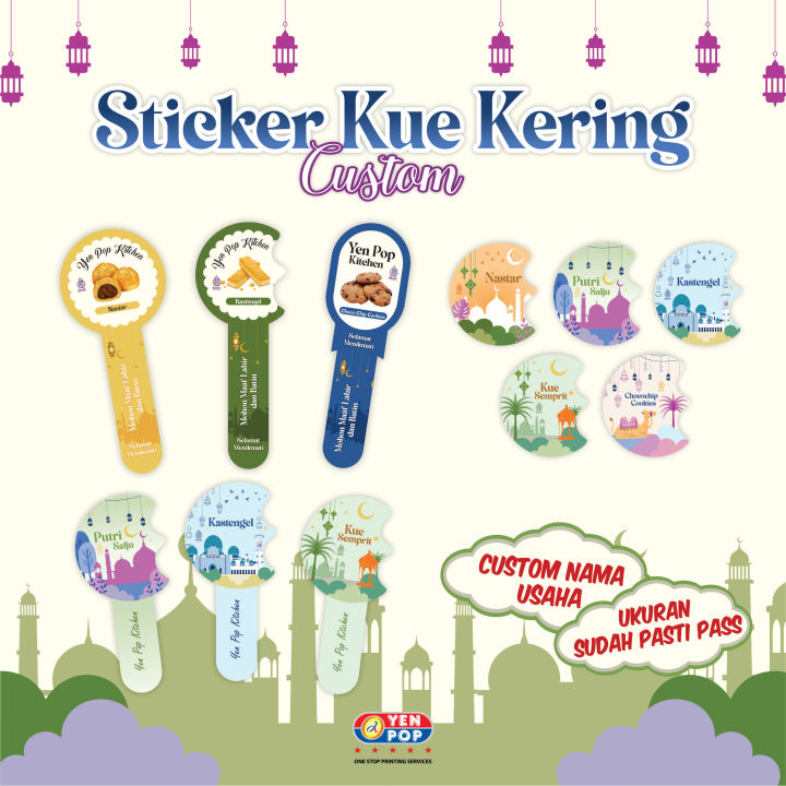 Sticker Kue Kering Lebaran / Sticker Lebaran Kue Kering / Cetak Sticker ...