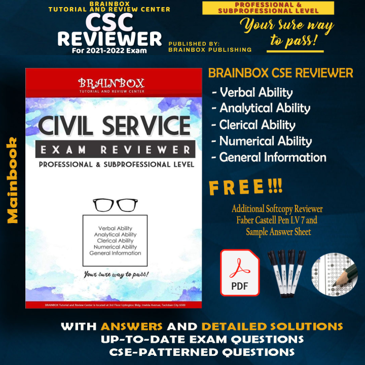 CIVIL SERVICE REVIEWER 2022 EDITION | Lazada PH
