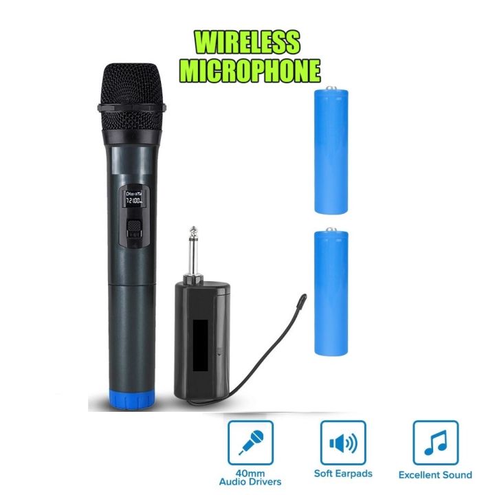 Rechargeable Wireless Microphone for Vlogging Karaoke Speech Loudspeaker Microphone UHF | Lazada PH