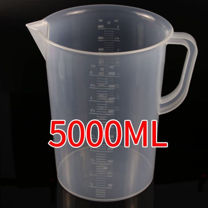 Beaker 5000ml ml plastic measuring cup Measuring cylinder Transparent graduated large Volumetric ...