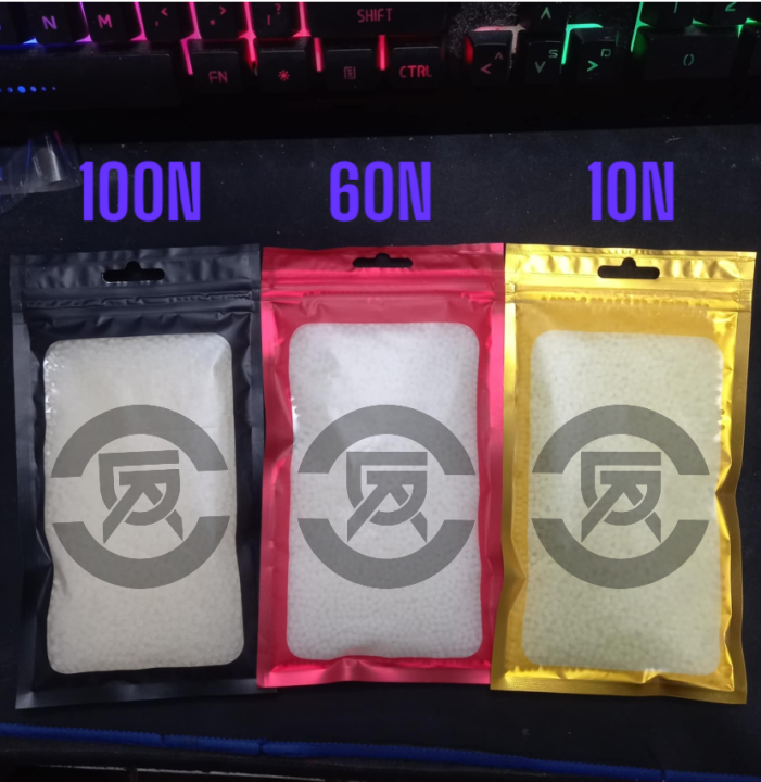 100N 60 20N 10N 100GRAMS FROSTED MATTE CLEAR HARD GEL BLASTER BULLETS ...