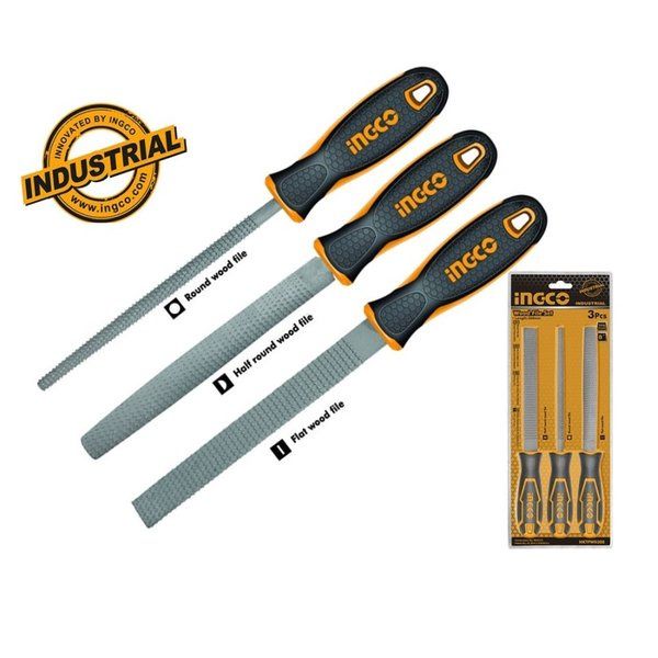 Alat Kikir Besi Set 3 Pcs INGCO HKTFW0308 Kikir Tukang 200MM Gagang ...